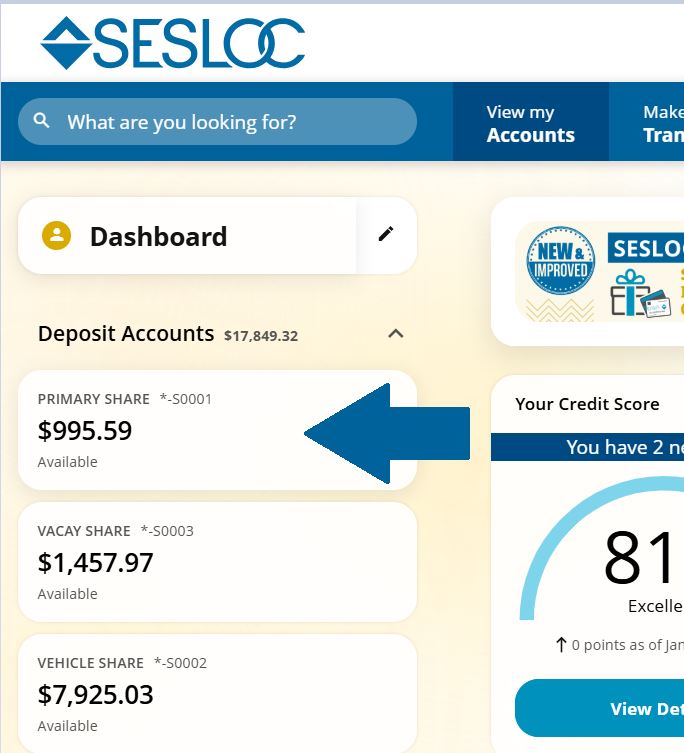 Where to Find Your SESLOC Account Information for Direct Deposit ...